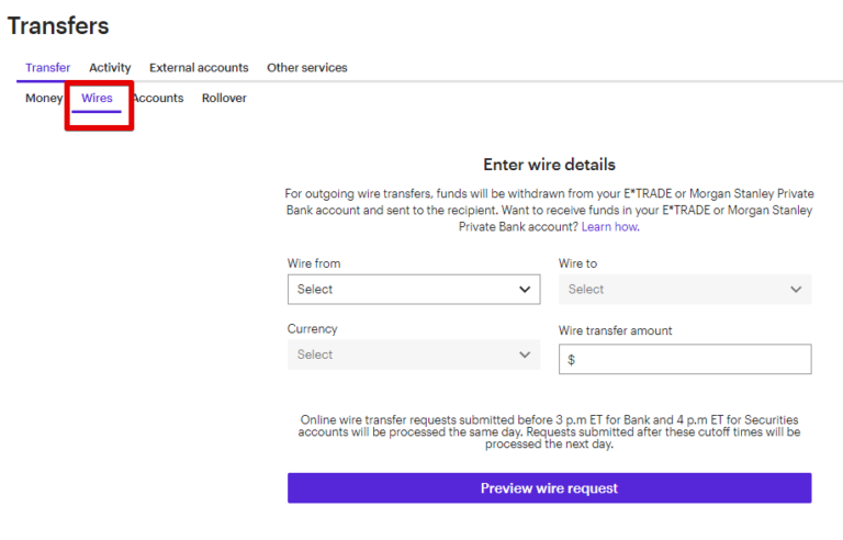 E*TRADEで Wire Transfer(電信送金)を設定する方法 - エンジニアによる投資